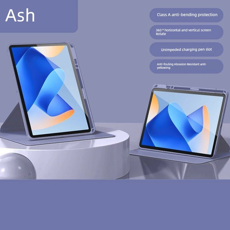 Чехол-подставка для планшета Apple iPad Air 2-го поколения (модели A1566, A1567), вращающийся, защитный, кожаный,