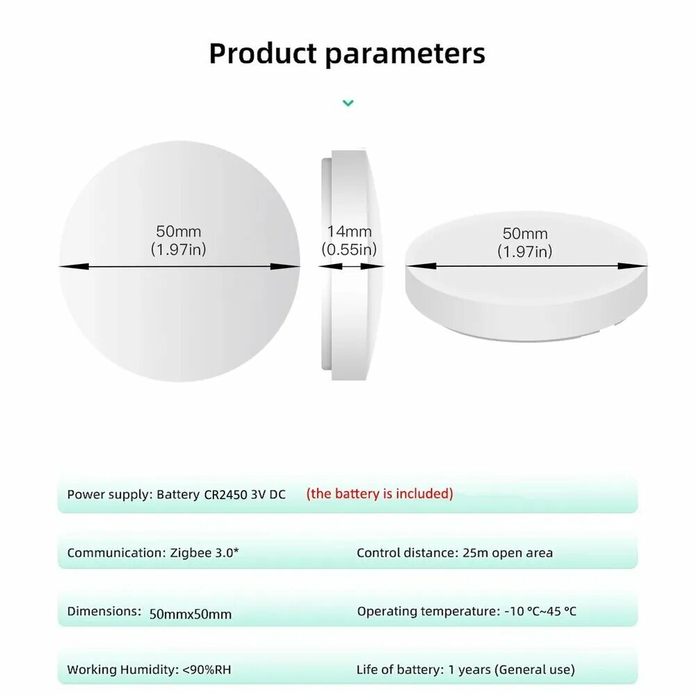 Tuya Zigbee Умная кнопка — фото 1