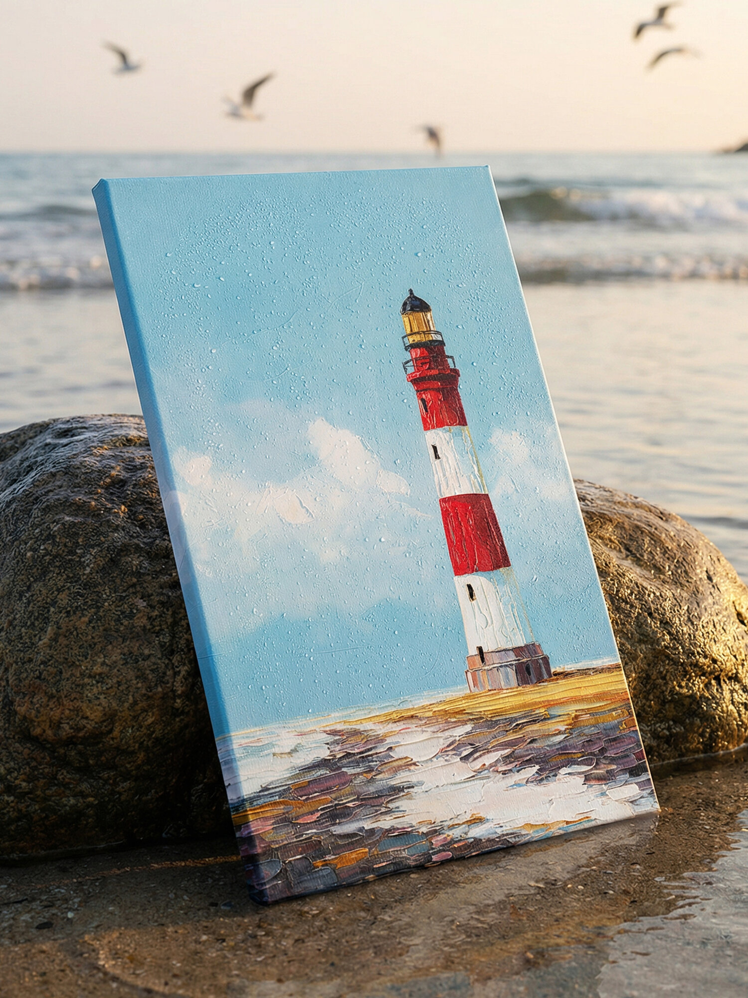 Большая картина Postermarket "Маяк" на холсте с подрамником 60х90 см