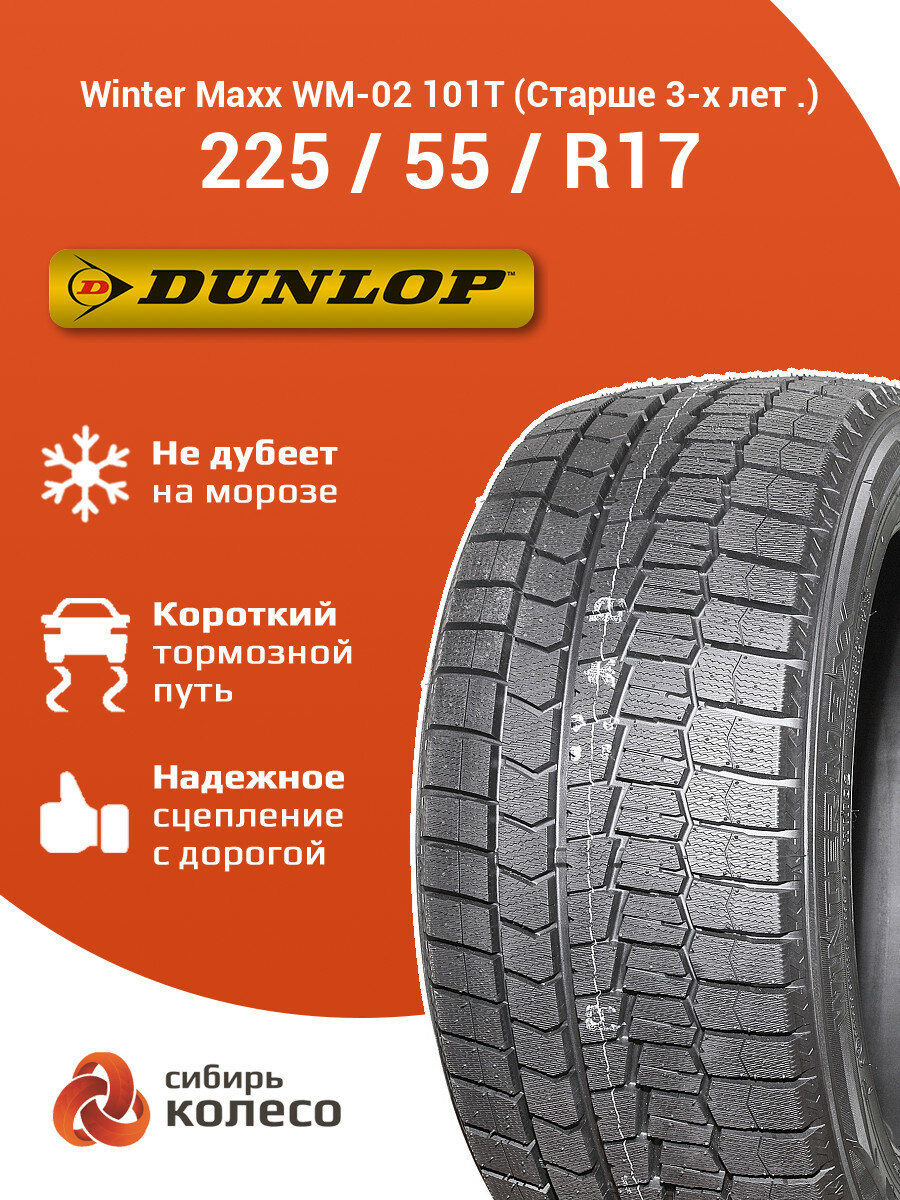 225/55R17 Dunlop Winter Maxx WM-02 101T (Старше 3-х лет .)