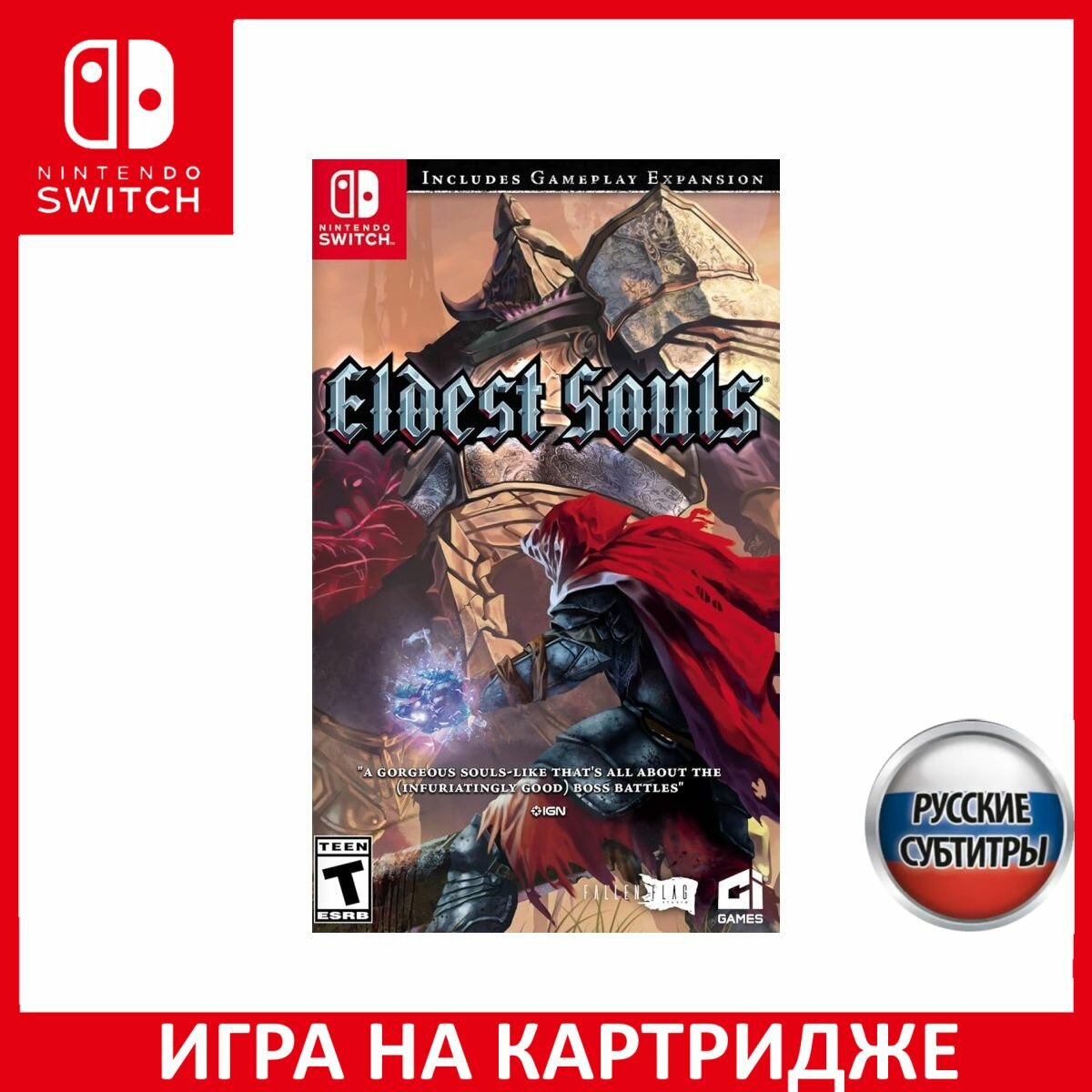 Игра Eldest Souls (Limited Run) Switch Русская Версия Картридж на Nintendo Switch