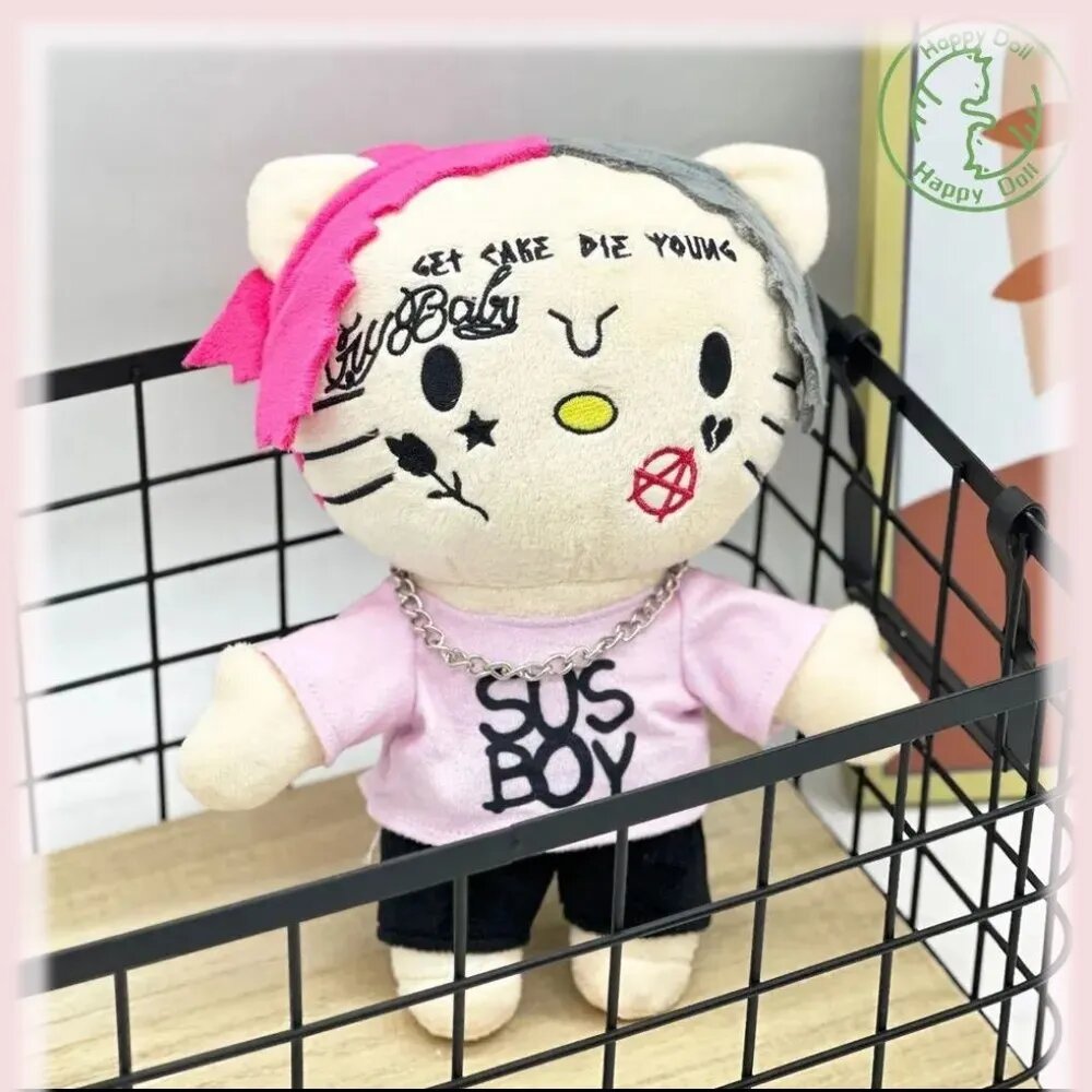 Эксклюзивная плюшевая кукла Happy Doll Lil Peep X Hello Kitty для декора