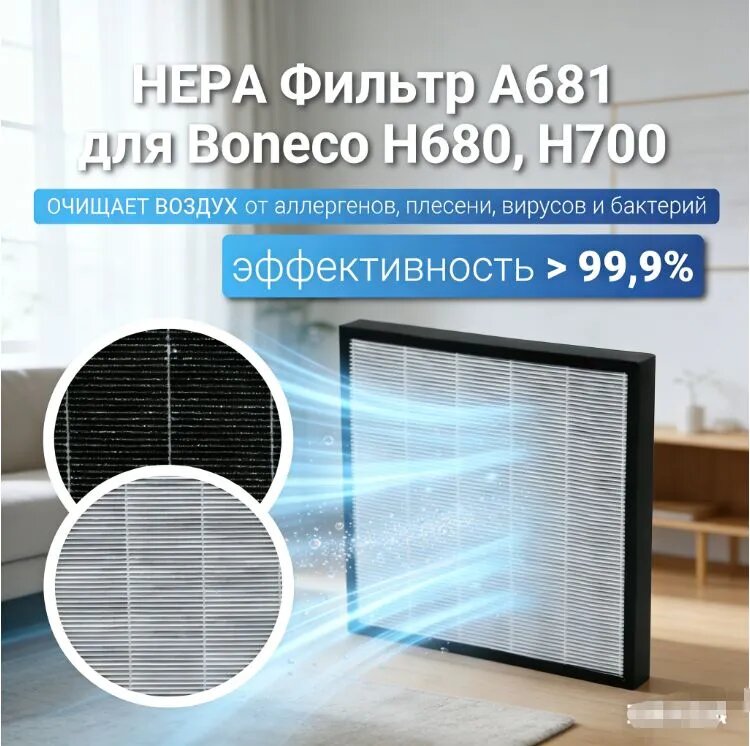Фильтр A681 для Boneco H680, H700 1 шт. HEPA фильтр с активированным углем