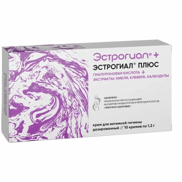 Крем для интимной гигиены дозированный Плюс Эстрогиал 1,2г 10шт