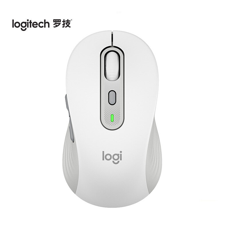 Logitech M750 Беспроводная сенсорная мышь белого цвета - Тихий клик, длительный срок службы батареи, подходит для