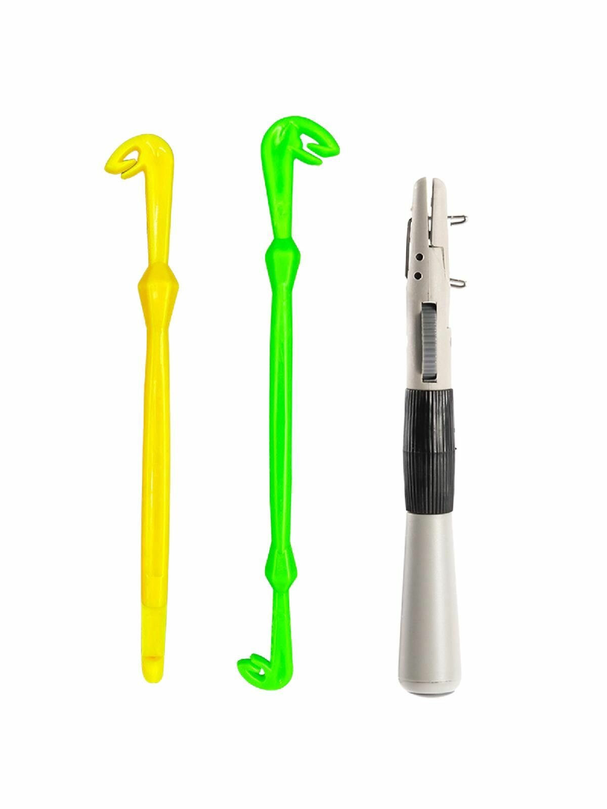 Крючковяз, петлевяз, узловяз рыболовный. Устройство для вязания лески, плетенки к крючку. Экстрактор