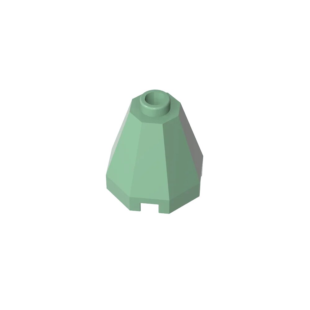 Строительный блок Gobricks конусообразный Sand Green(048) 2x2x1 2/3