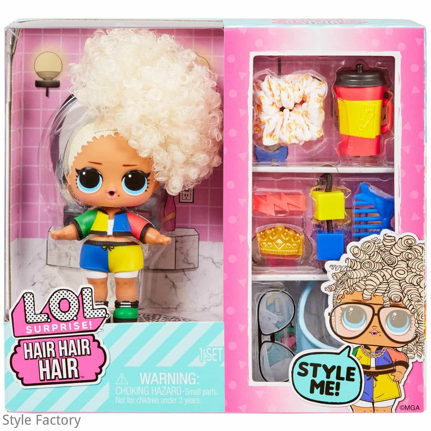 L.O.L. Surprise! Кукла LOL Hair Dolls Tots, ЛОЛ Сюрприз Хейр - White Blonde Color Curly (Кудрявая блондинка)