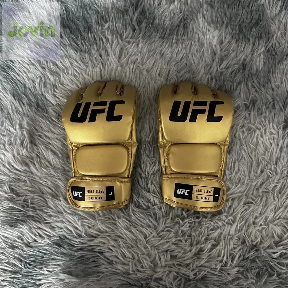UFC золотые боксерские перчатки для тренировок и соревнований, размер L, для мужчин и женщин