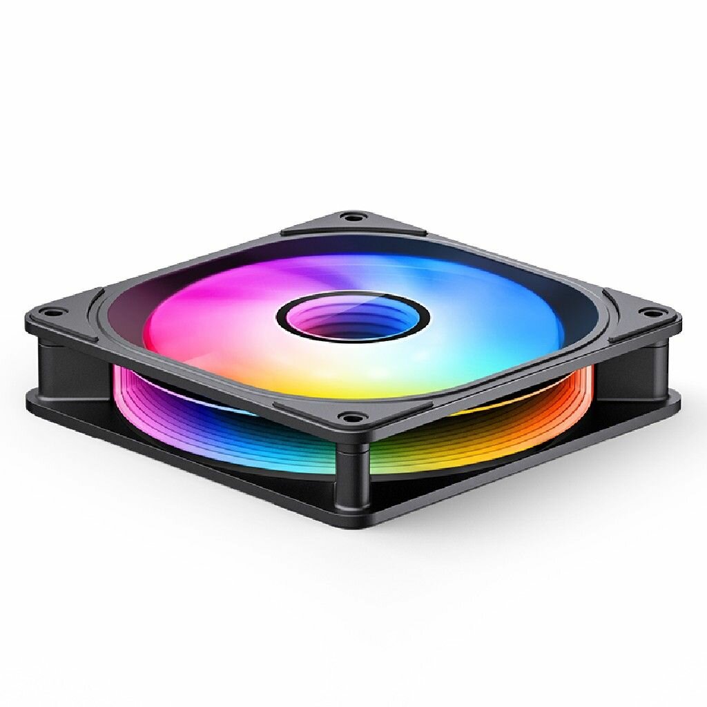 Вентилятор для корпуса JONSBO FR-606BR 120х120х25мм REVERSE (PWM, ARGB LED, 800-1500об/мин, черный)