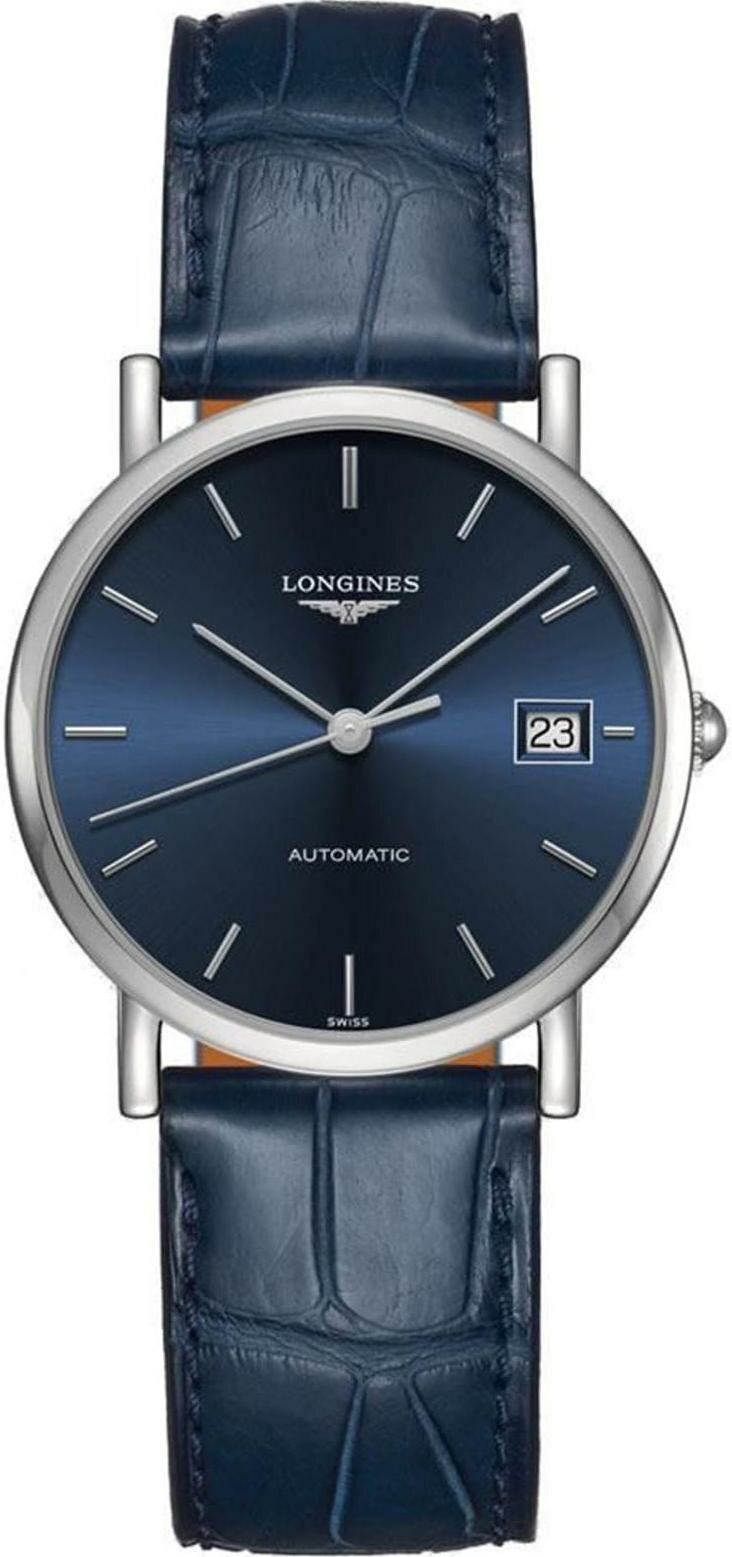 Наручные часы LONGINES, серебряный, синий — фото 1
