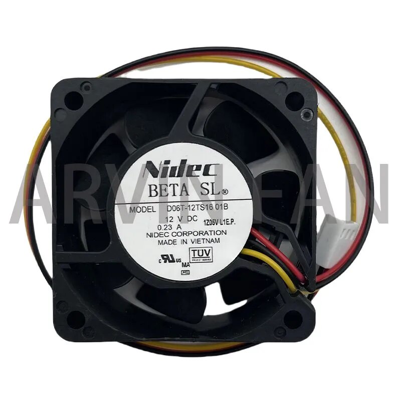 Новый охлаждающий вентилятор D06T-12TS16 01B 6025 DC 12V 0.23A