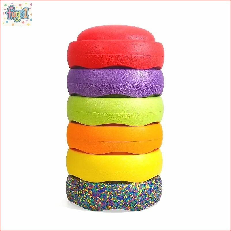 Балансир для детей/Балансировочные полусферы детские для свободной игры 6шт. круговой