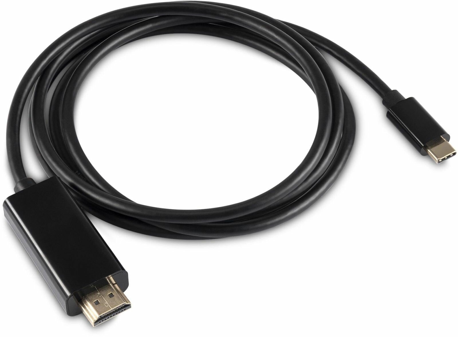 Кабель аудио-видео Buro переходник, USB Type-C m - HDMI m, 1,5 м, черный (BU-TYPEC-HDMI-1.5M)