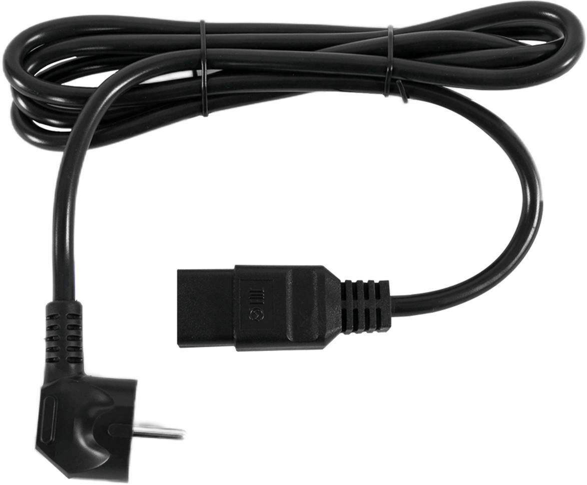 Шнур питания REM C19-Schuko, проводник 3х1,5 мм2, 1,8 м, 250 В, 16 А, черный (R-16-CORD-C19-S-1.8)