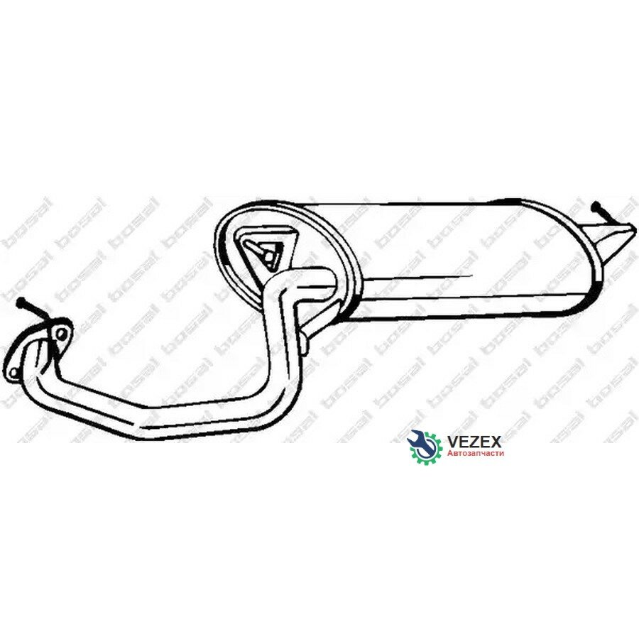 BOSAL 228-151 Глушитель (задняя часть)
