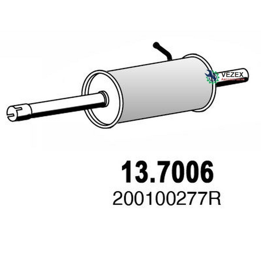 ASSO 13.7006 Глушитель (задняя часть)