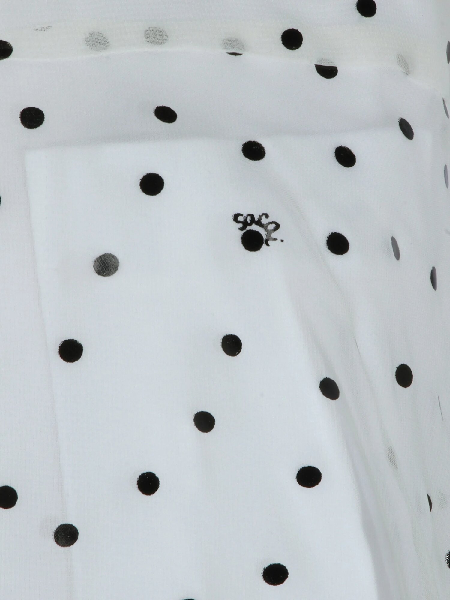 Блуза Sacai Polka dot-pattern blouse, размер 44, бежевый/белый — фото 1