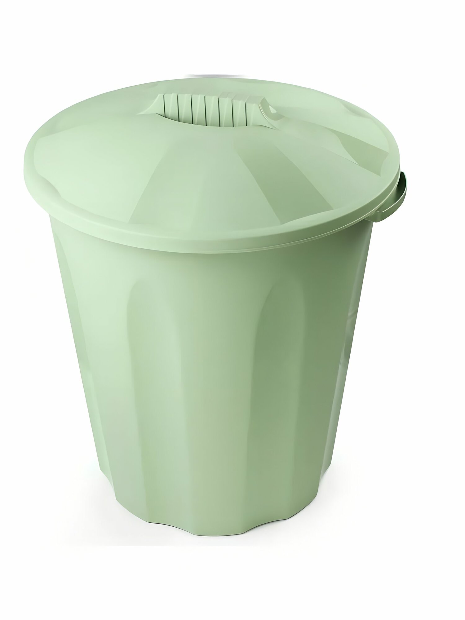 Бак пластик, 40 л, с крышкой, универсальный, оливковый, Verde, FENIX, 37040