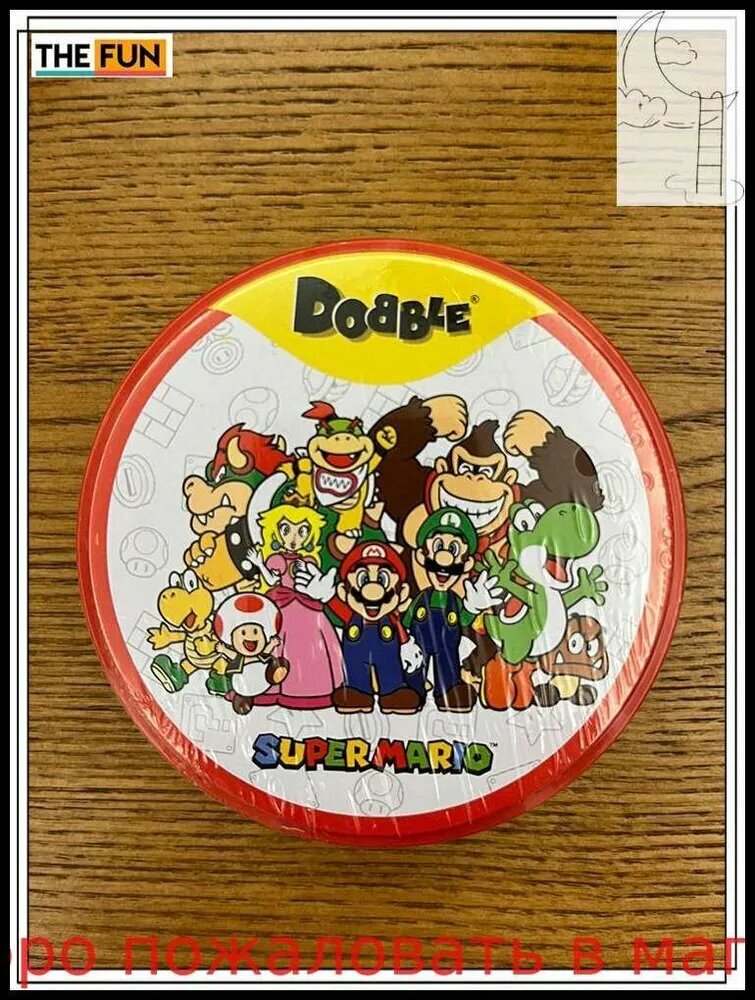Настольная игра Доббль/ Дубль Spot it! Super Mario- отличное развлечение для всей семьи и забавный подарок на !