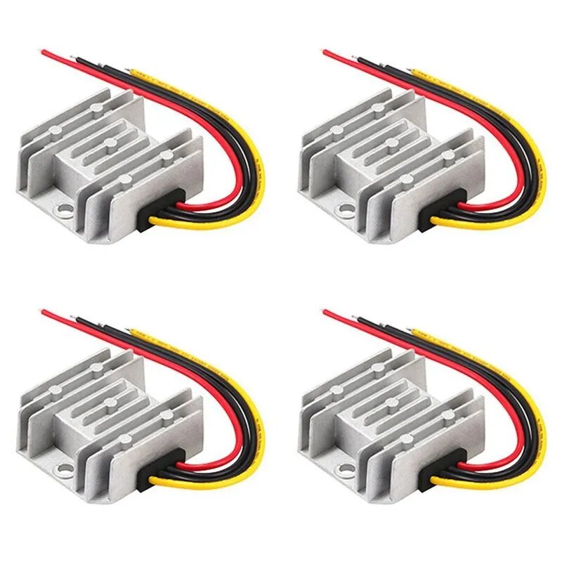 4x DC-DC Преобразователь 12 В Пошаговый До 24 3 А 72 Вт Автомобильный Питания