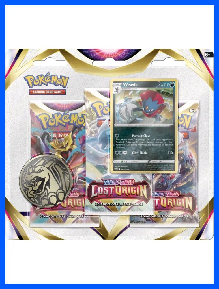 Настольная игра Pokemon TCG Lost Origin 3-pack Weavile