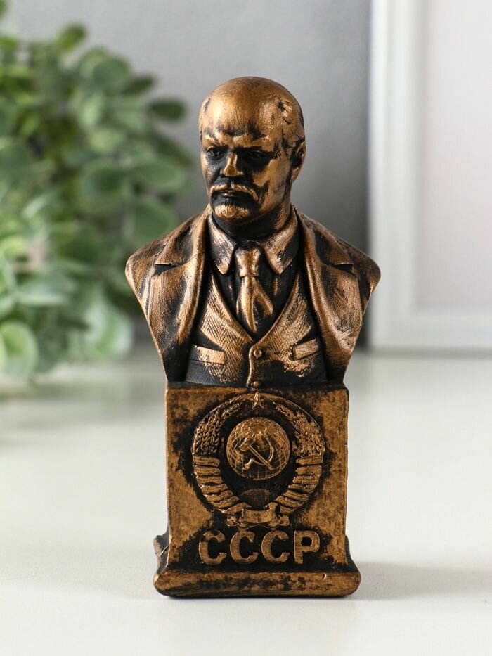 Бюст Ленин , фигурка гипс, 12 6 4.5 см