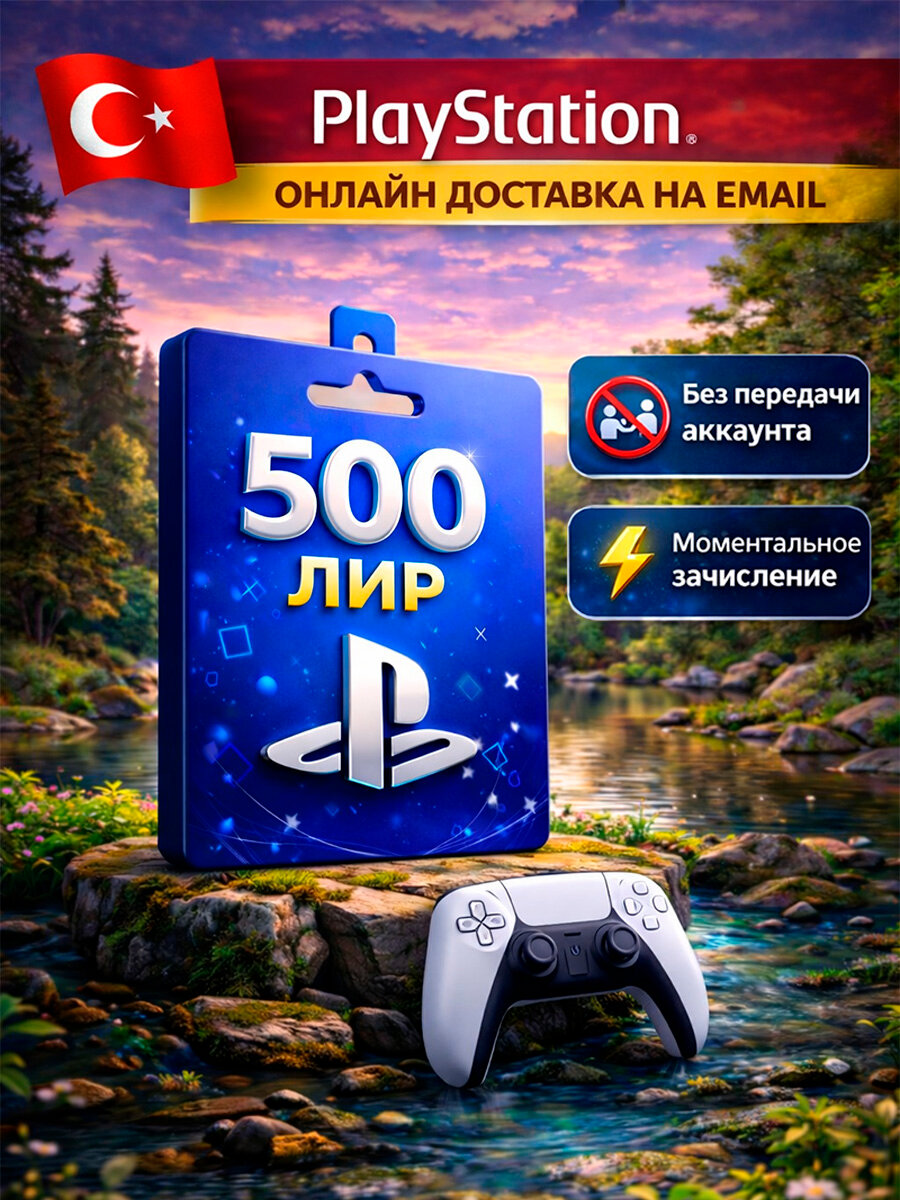 Карта пополнения Playstation Турция 500 Лир / Playstation Store 500 TL TRY