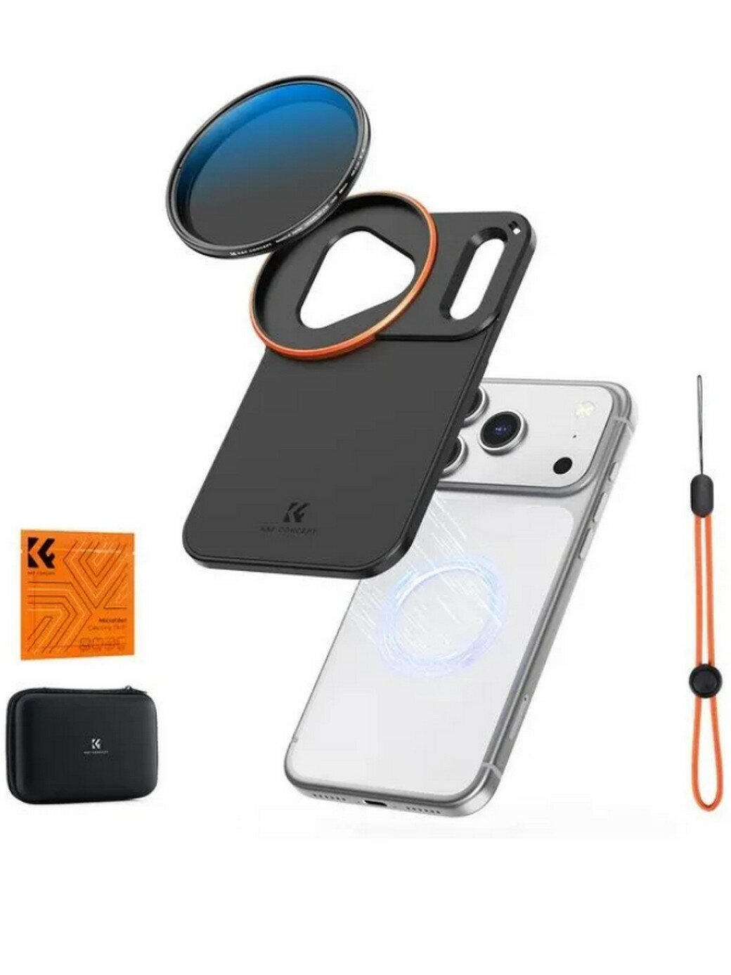Светофильтр K&F Concept ND2-32 с магнитным держателем для смартфона iPhone 17 Pro Max