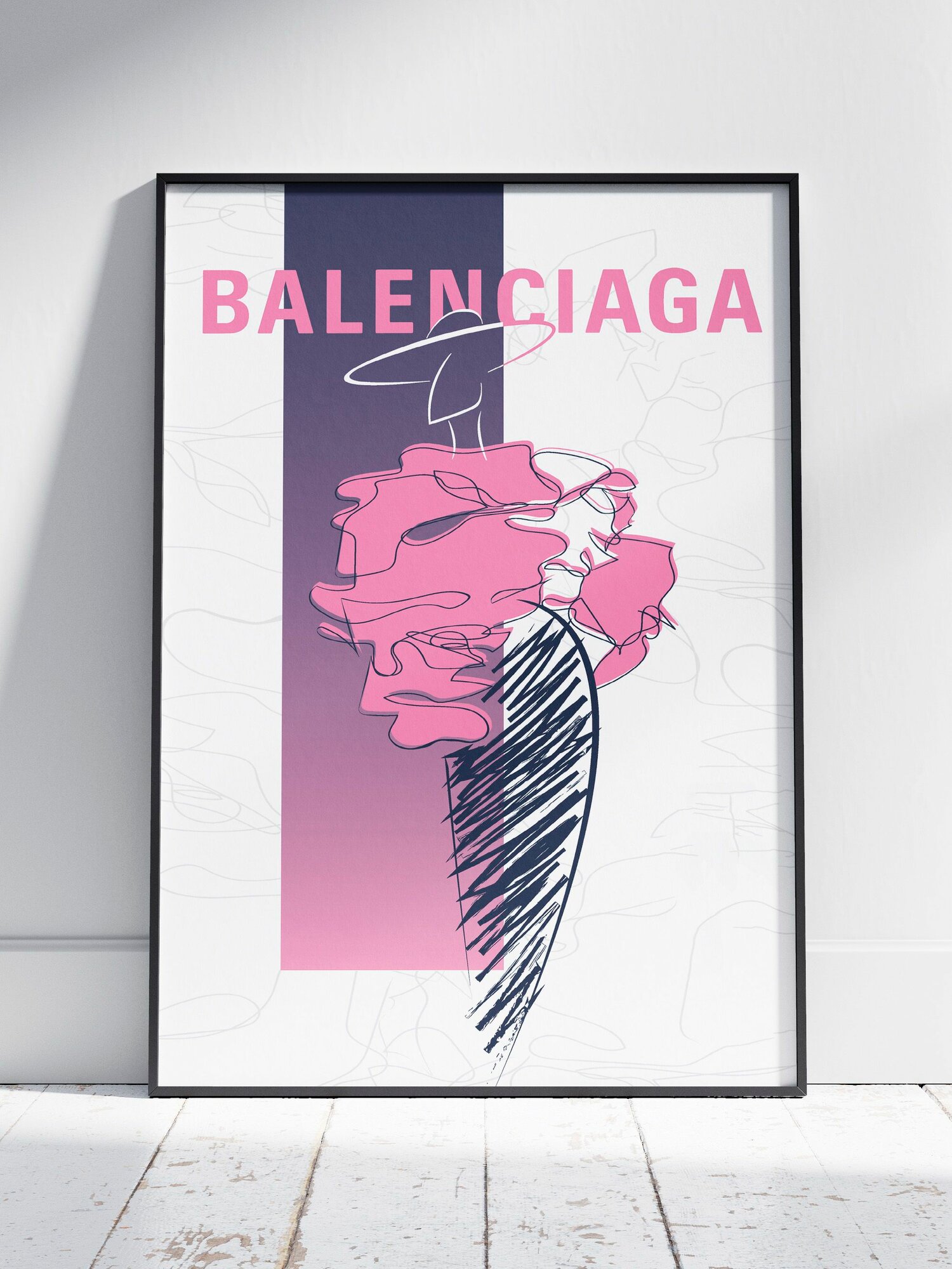 Плакат на стену для интерьера Баленсиага (Balenciaga 21) - Постер по модели, бренду и моде формата A4 (21x30 см)