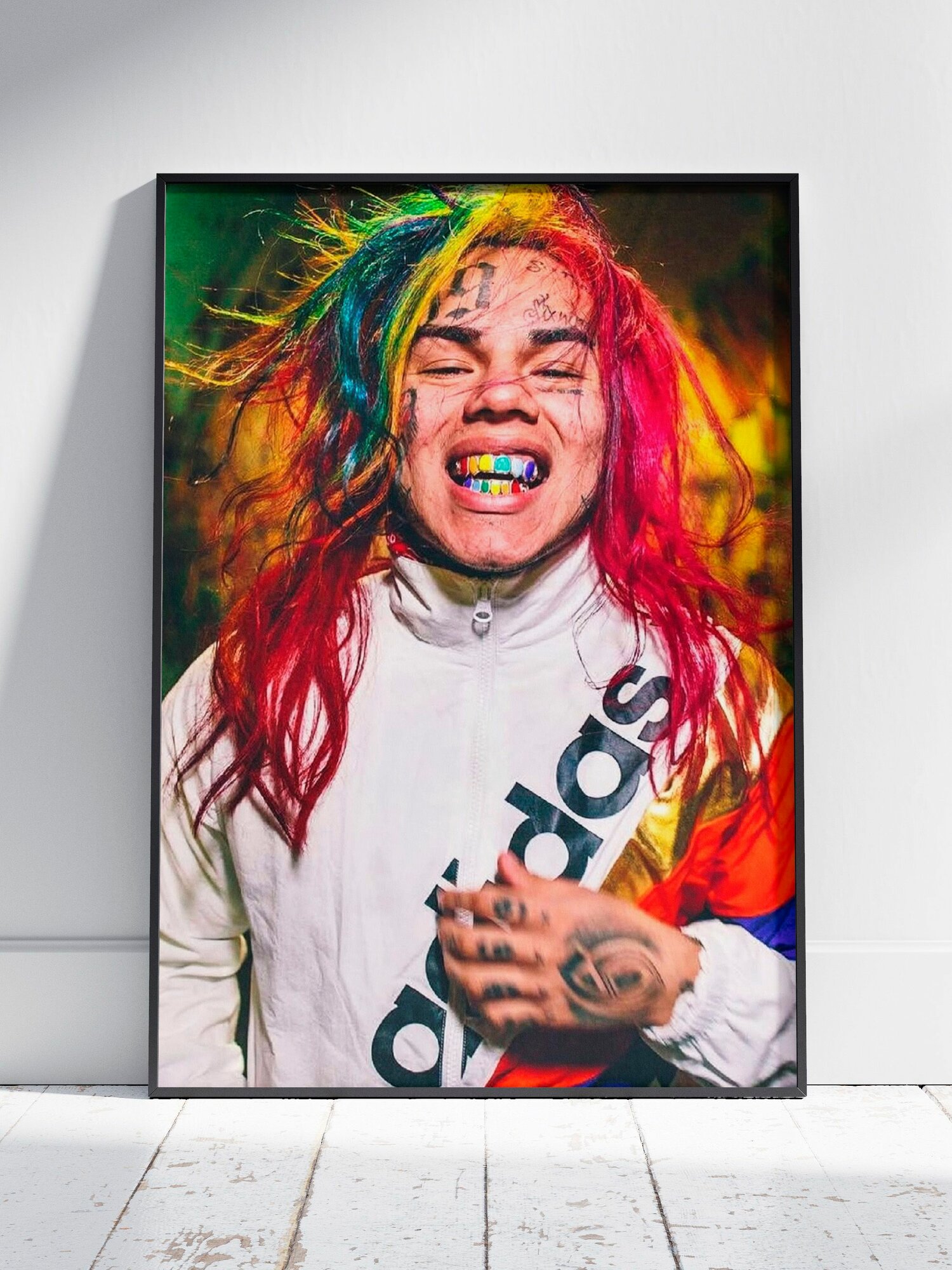 Плакат на стену для интерьера Сикснайн - Tekashi 69 (6ix9ine 1) - Постер по музыке и артисту формата A4 (21x30 см)