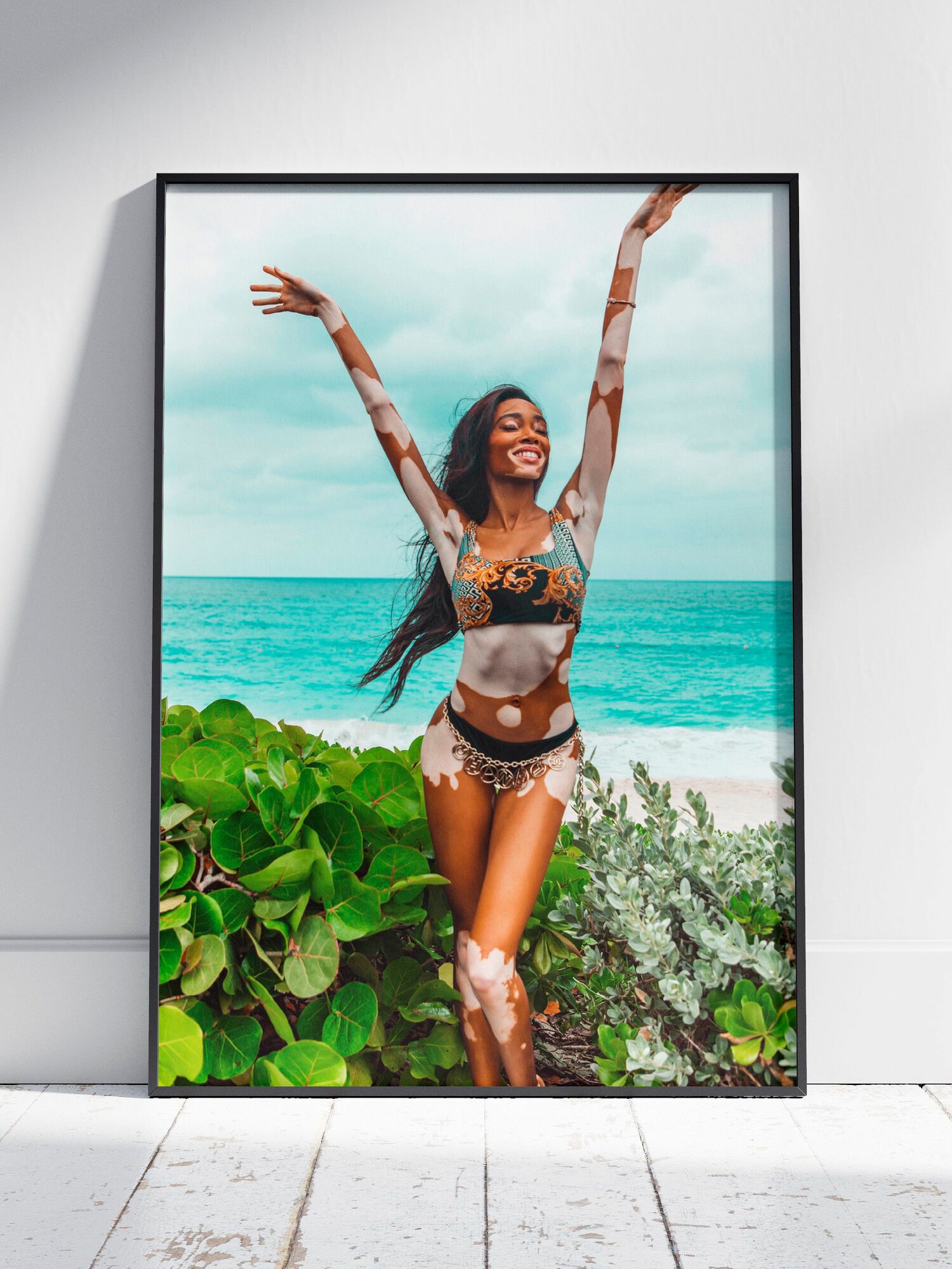 Плакат на стену для интерьера Винни Харлоу (Winnie Harlow 15) - Постер по модели, бренду и моде формата A4 (21x30 см)