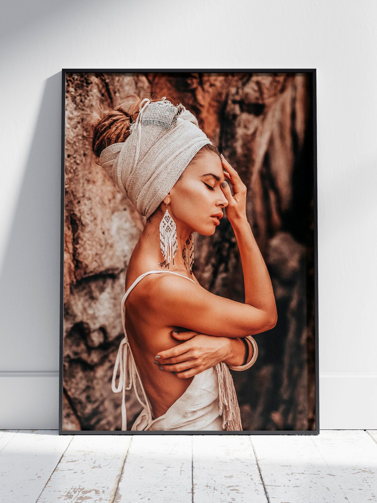 Плакат на стену для интерьера Бохо Стиль (Boho Style 2) - Постер по моде и эстетике формата A4 (21x30 см)