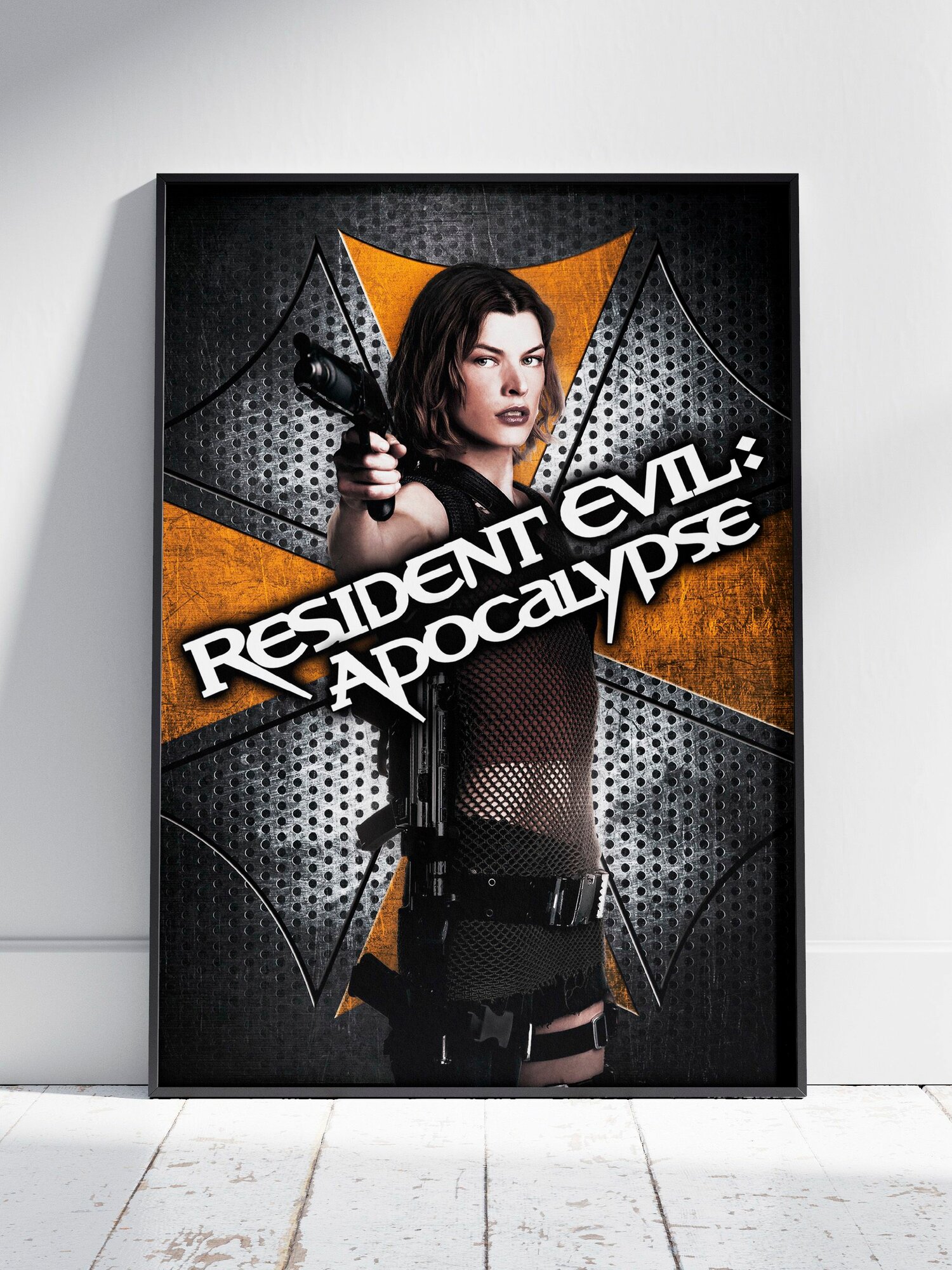 Плакат на стену для интерьера Мила Йовович (Milla Jovovich 45) - Постер по актеру фильма, кино, сериала формата A4 (21x30 см)