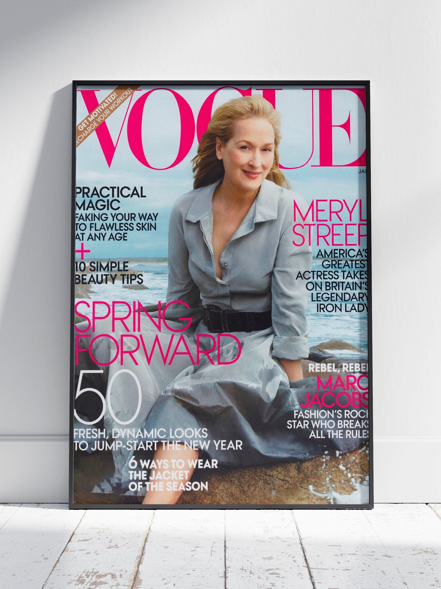Плакат на стену для интерьера Мэрил Стрип (Meryl Streep 45) - Постер по актеру фильма, кино, сериала формата A4 (21x30 см)