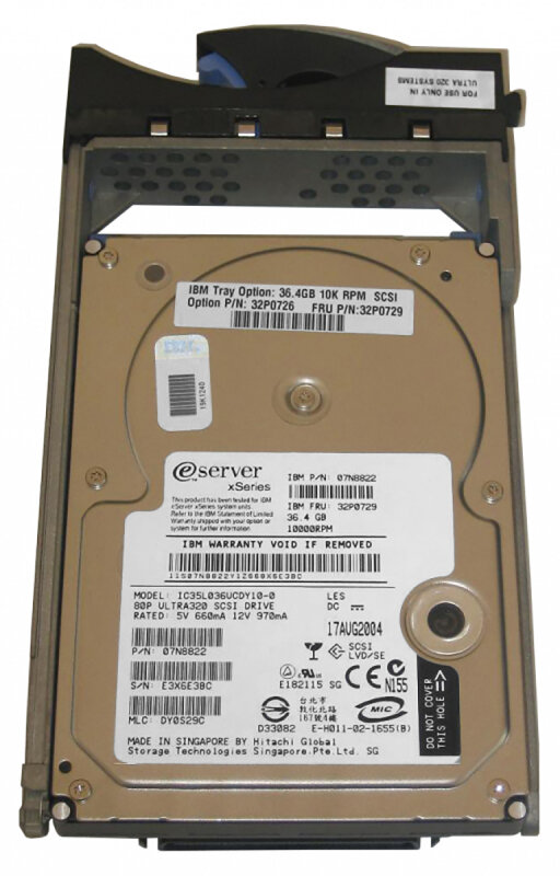 Жесткий диск IBM 36.4Gb 10000 U320SCSI 3.5" HDD 32P0726