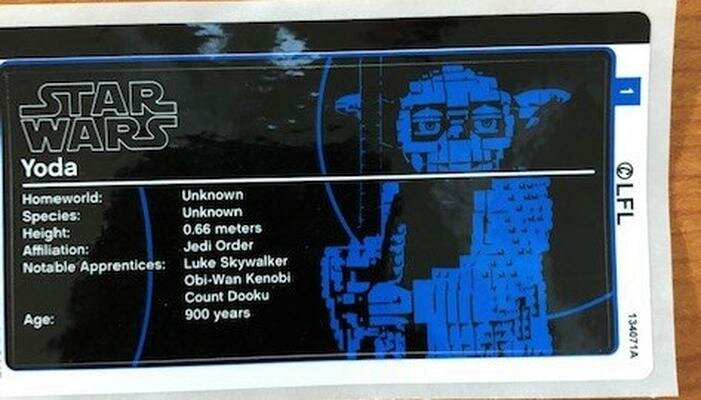 Деталь Lego 75255stk01 Sticker Sheet for Set 75255 - (65219/6279050)