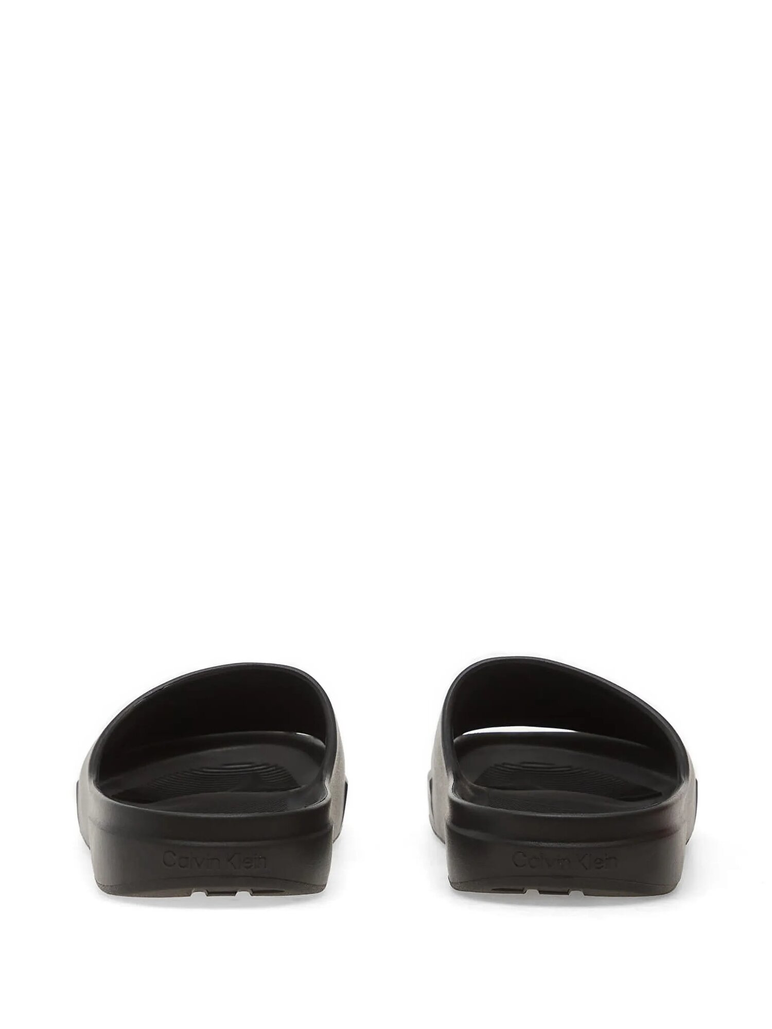 Слипоны CALVIN KLEIN Debossed-logo slides, размер 43 EU, black/black — фото 1