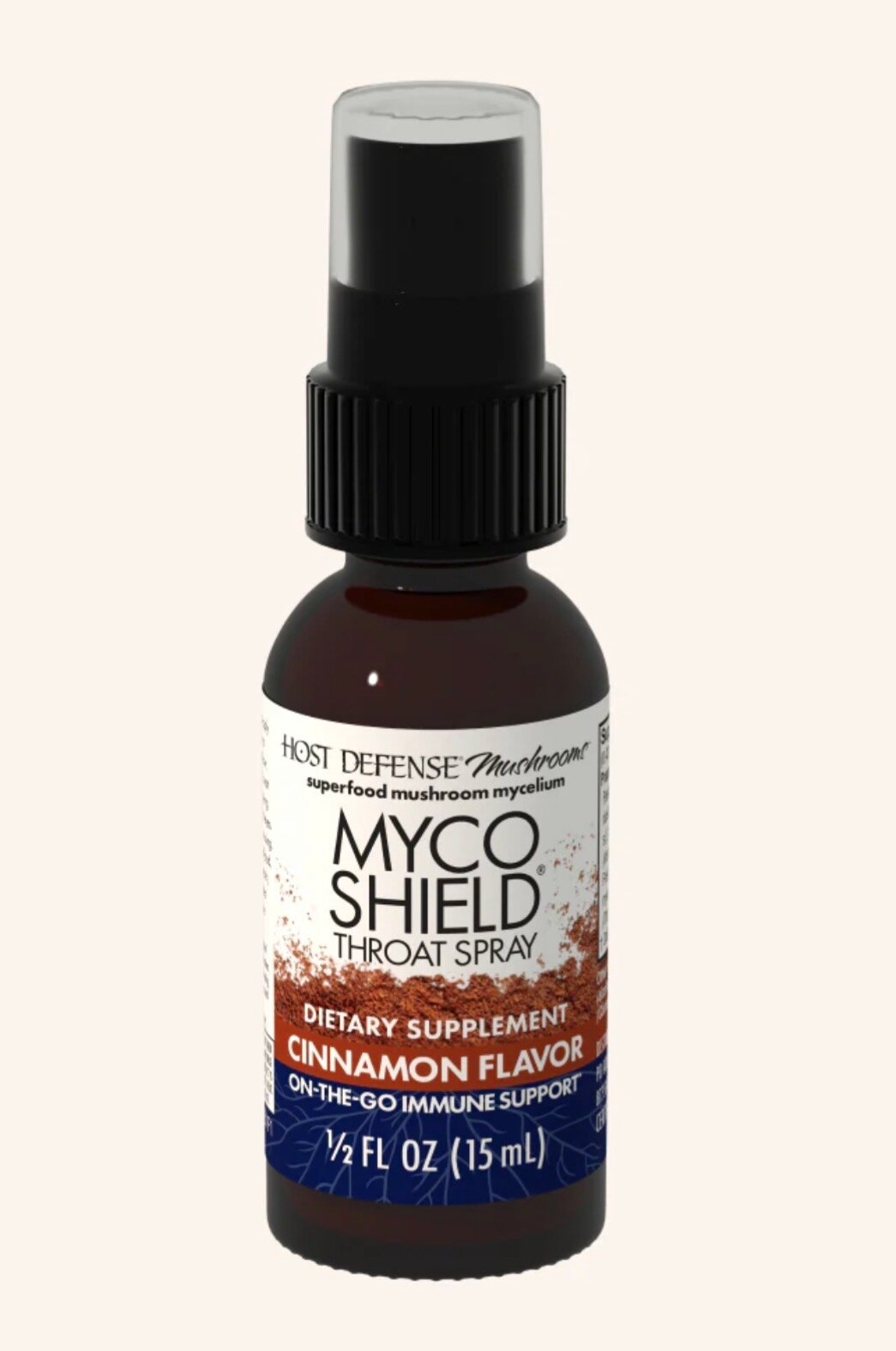 Host Defense спрей 5 грибов Mycoshield для энергии, дыхания и пищеварения корица 15 мл
