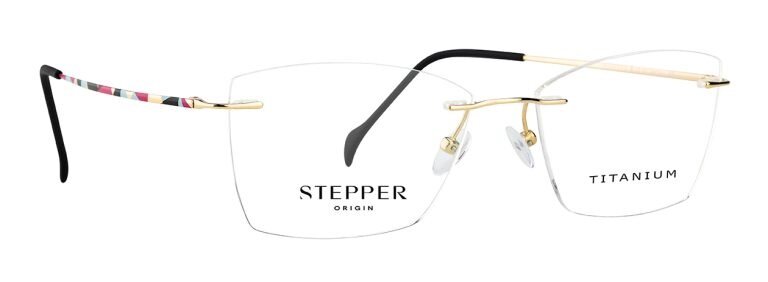 Оправа Stepper SI-95315 F010, женская, кошачий глаз, титановая, золотистая.