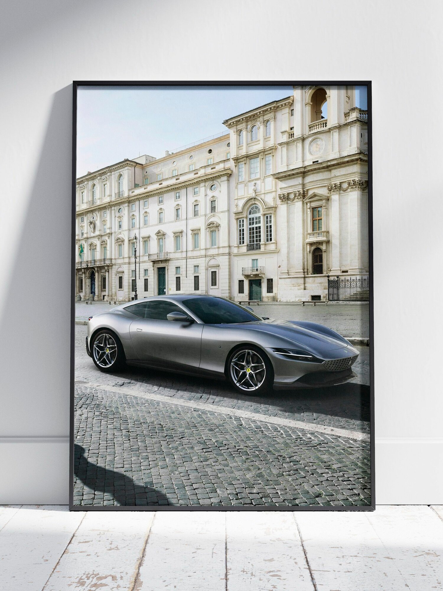 Плакат на стену для интерьера Легенды Авто (Феррари Рома - Ferrari Roma 2) - Постер по машине формата A4 (21x30 см)