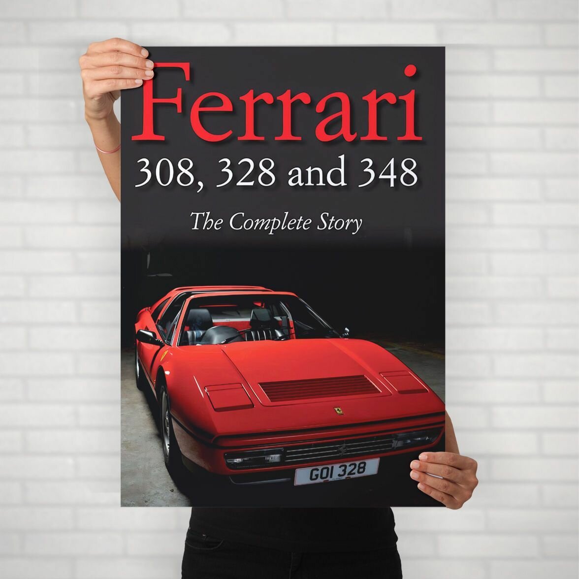 Плакат на стену для интерьера Культовые машины (Ferrari 308 GTB - GTS 5) - Постер по легендарным ретро автомобилям формата А1 (60x84 см)