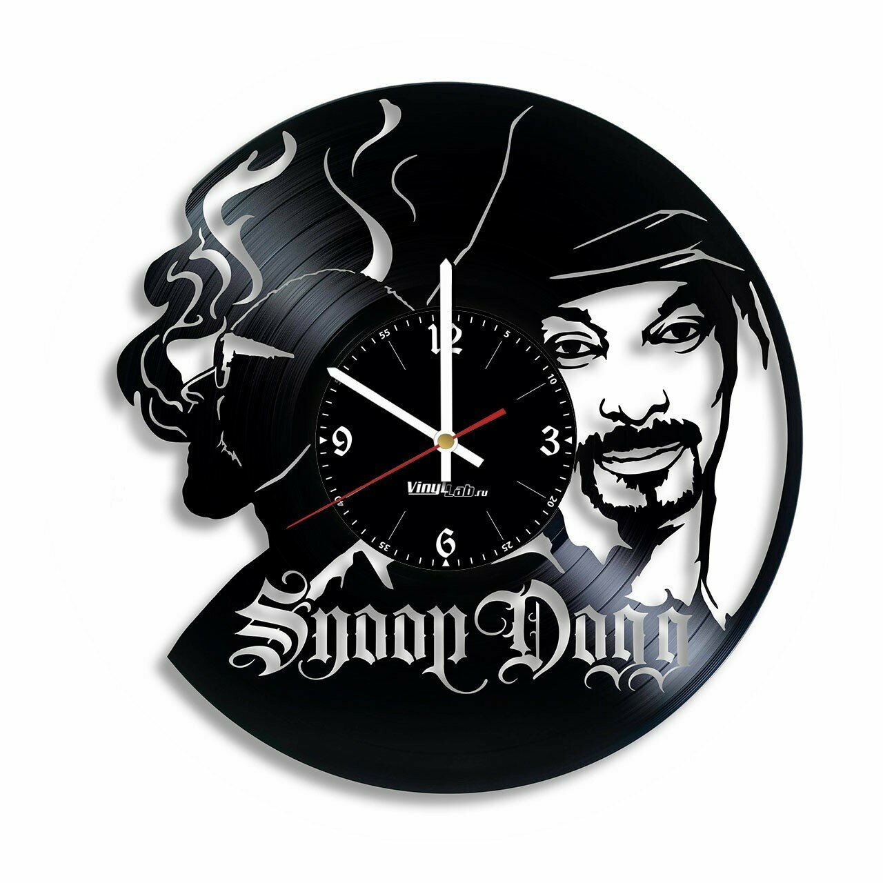 Часы из виниловой пластинки (c) VinylLab Snoop Dogg, диаметр 30 см
