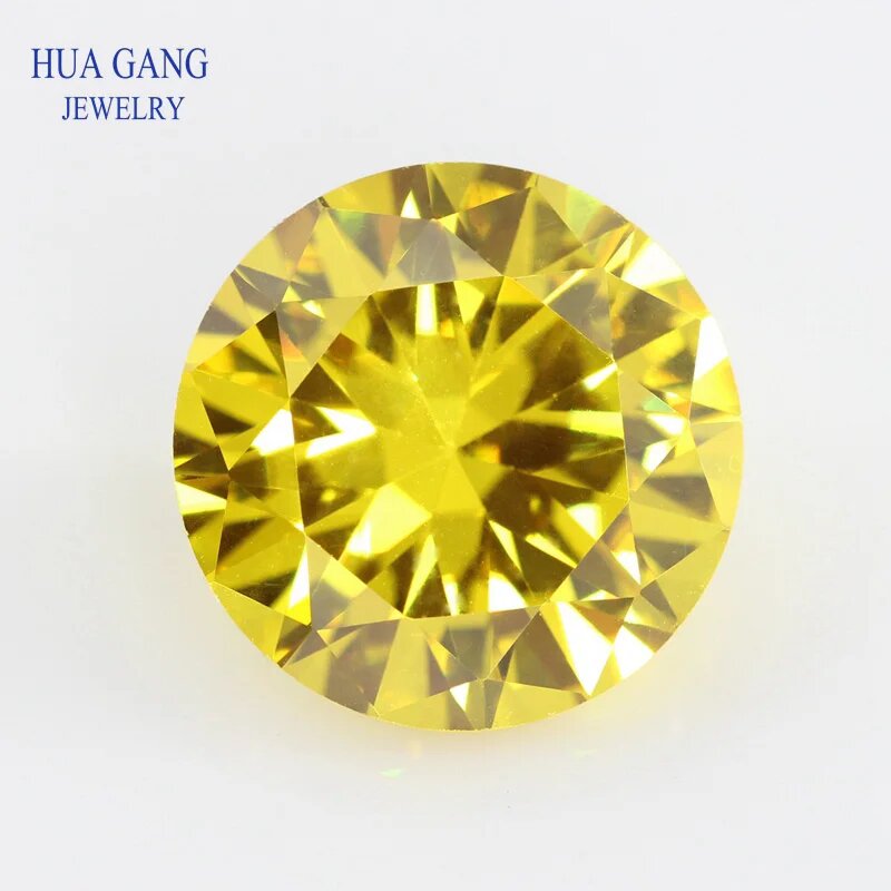 Синтетические камни кубического циркония Excellent Heart 3.5-12 мм Желтый, 5.0mm 100pcs, Yellow
