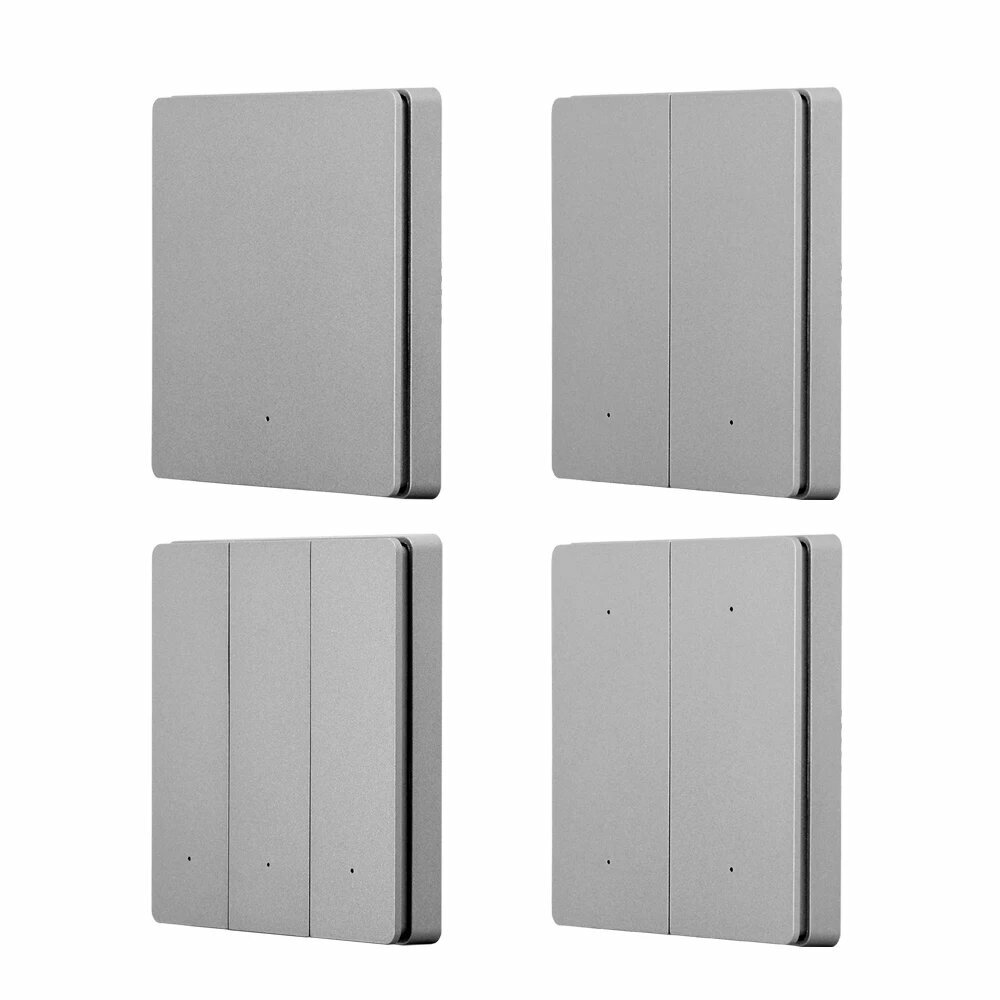 LerLink Беспроводной умный переключатель сцен Tuya ZigBee 1-ганг, Серый, GREY