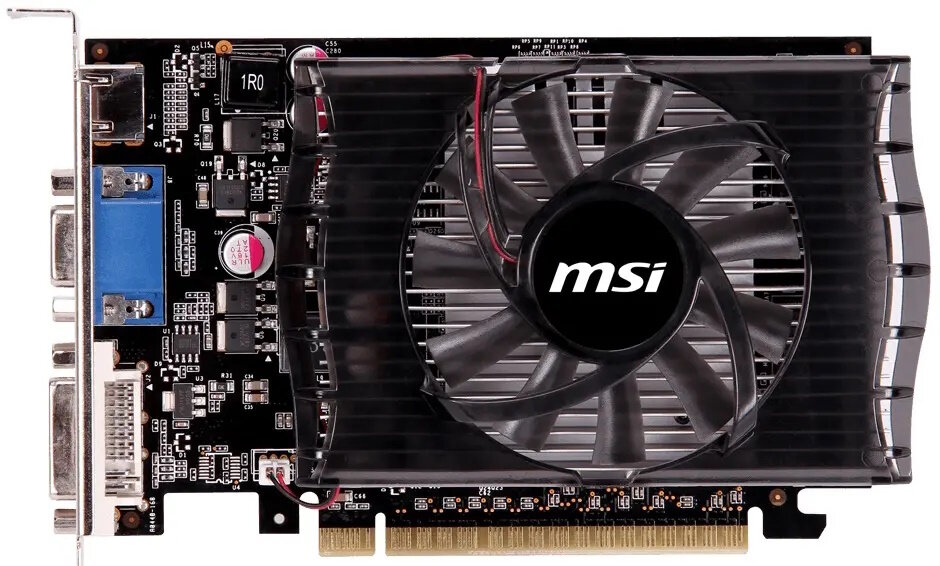 Видеокарта PCI-E MSI GeForce GT 630 2048Mb 128bit DDR3 [N630-2GD3] DVI HDMI DSub