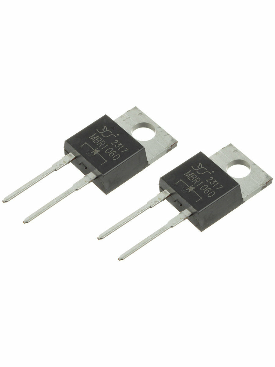 Диод Шоттки 10А 60В TO-220AC-2 MBR1060 YJ (упаковка 2шт)