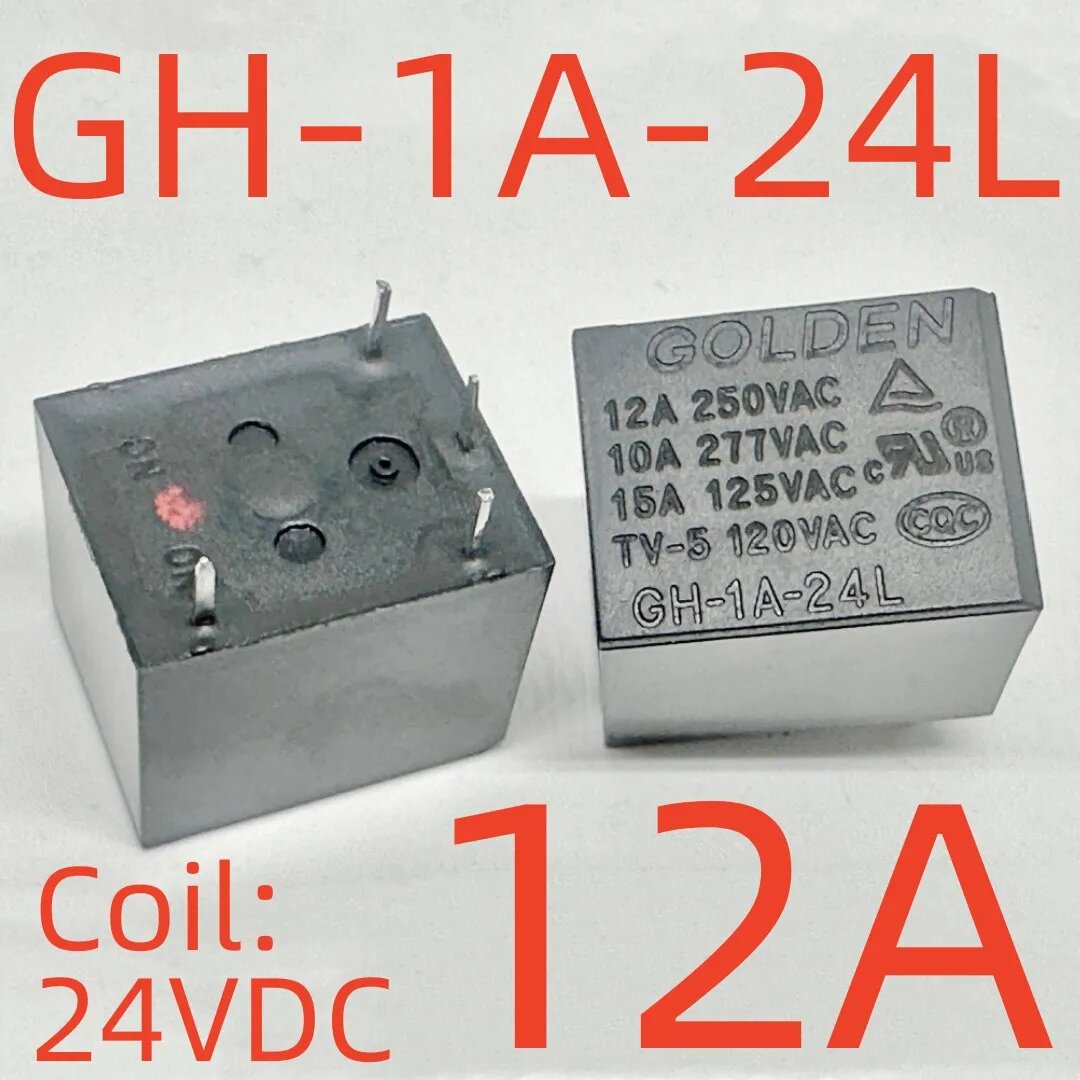 Реле GH-1A-5L GH-1A-9L GH-1A-12L/12LF GH-1A-24L GH-1A-12H (T73A) 4 контакта GH-1A-24L 24V-12A