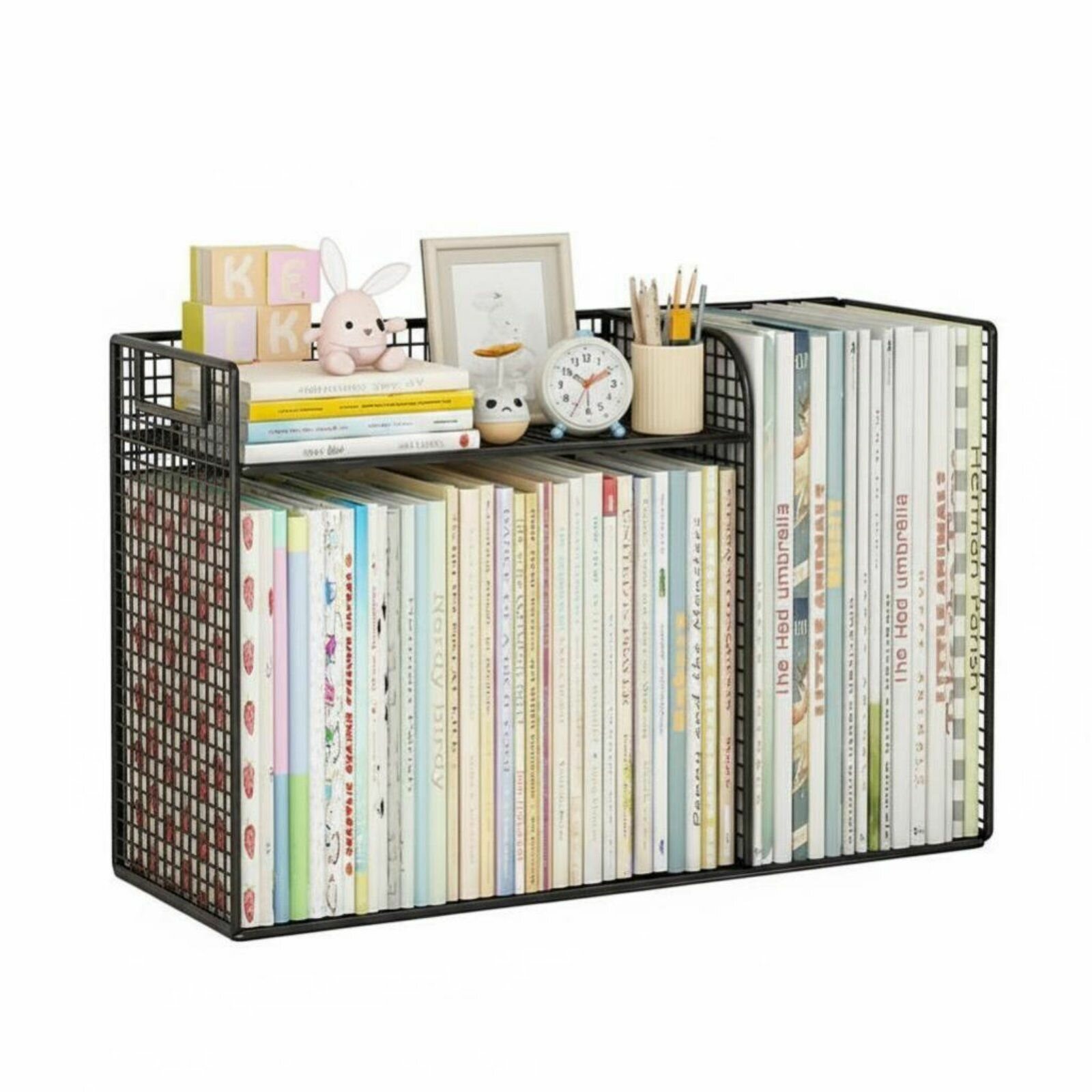 Настольная полка для книг и канцелярии многосекционный настольный органайзер. Экономия места. Система хранения для студентов, родителей, детской комнаты, рабочего стола, кабинета.