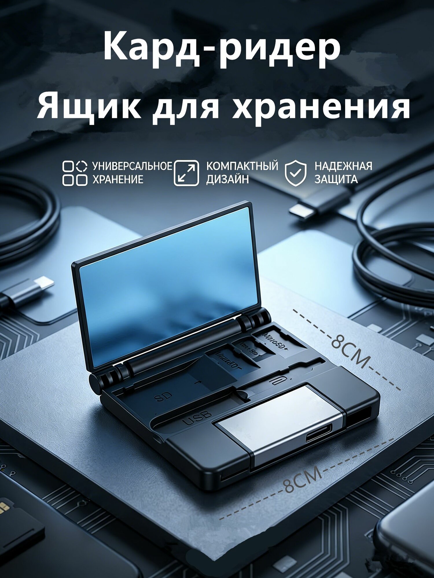 Чехол для хранения кард ридера кейс для кардридера